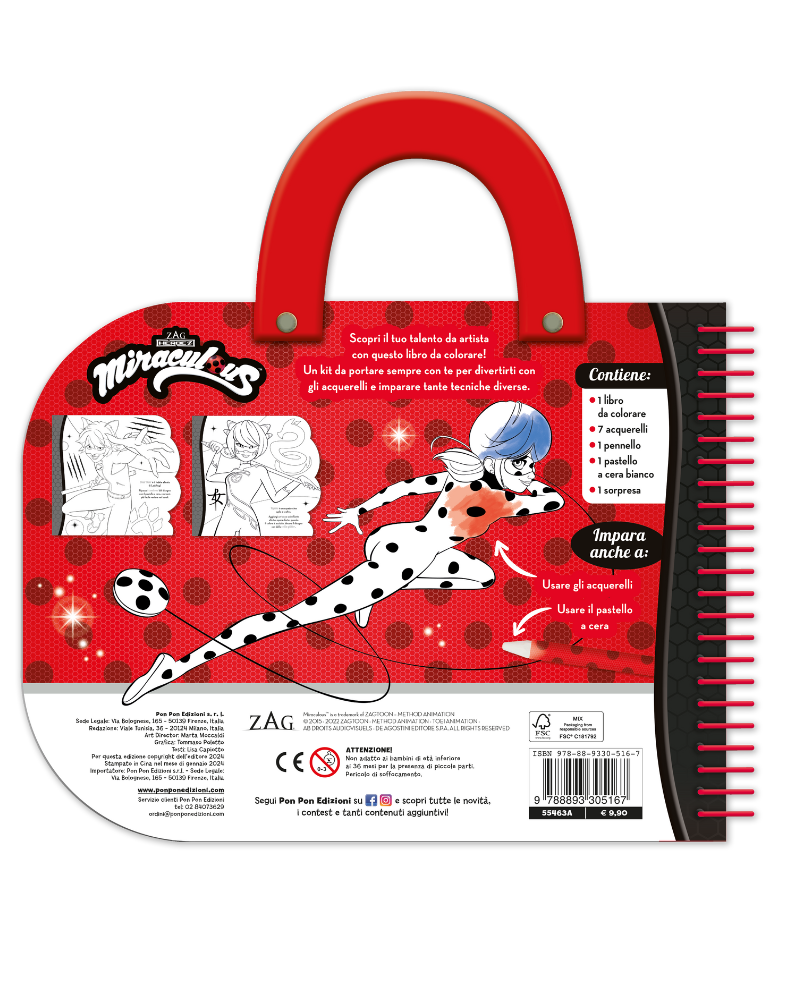 Valigetta acquerelli. Miraculous